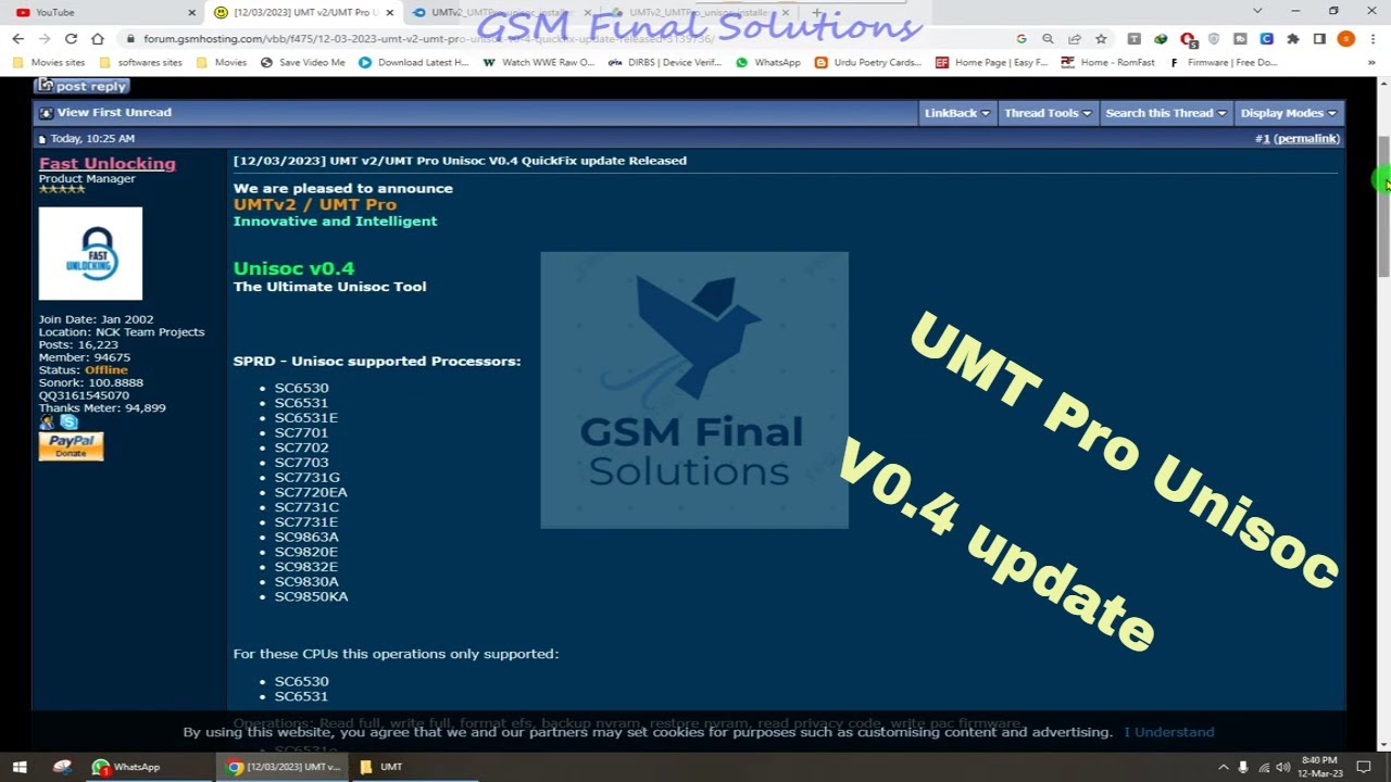 UMT Pro Unisoc V0.4 update \ UMT Pro spd lateset setup \ Umt pro unisoc ...