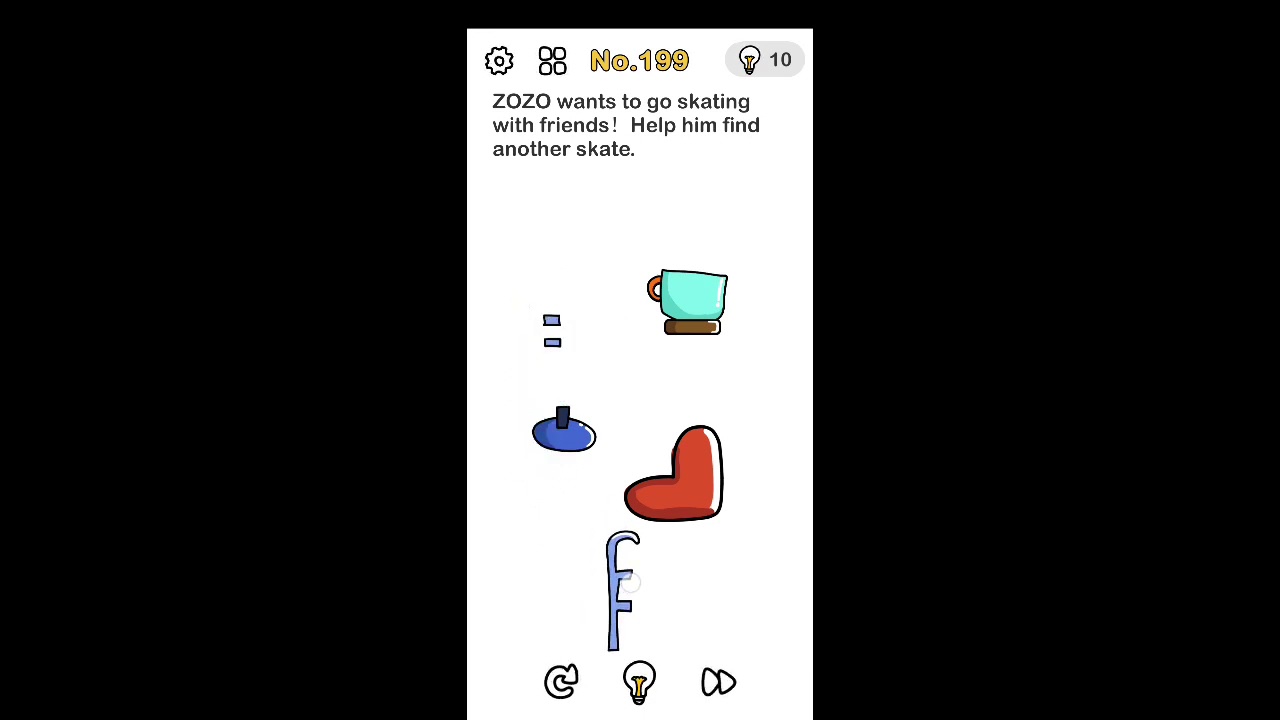 Brain Out Level 199 ZOZO wants to go skating with friends help him find ...