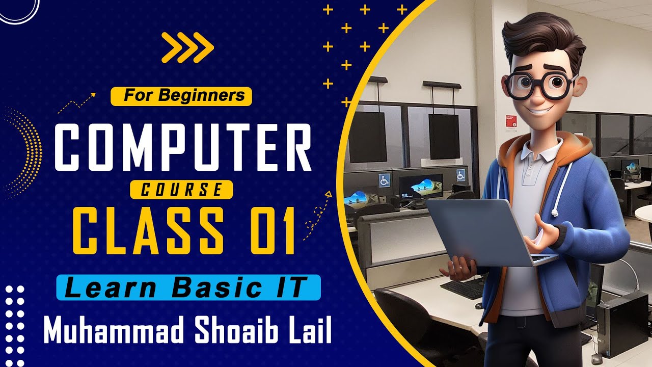 Computer Class Day #1 -How To On/Off Computer in Hindi - Basic Computer ...