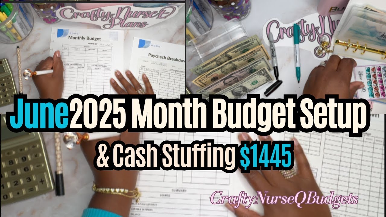 June 2025 Monthly Budget Planner Setup Cash Stuffing, How I Budget to ...
