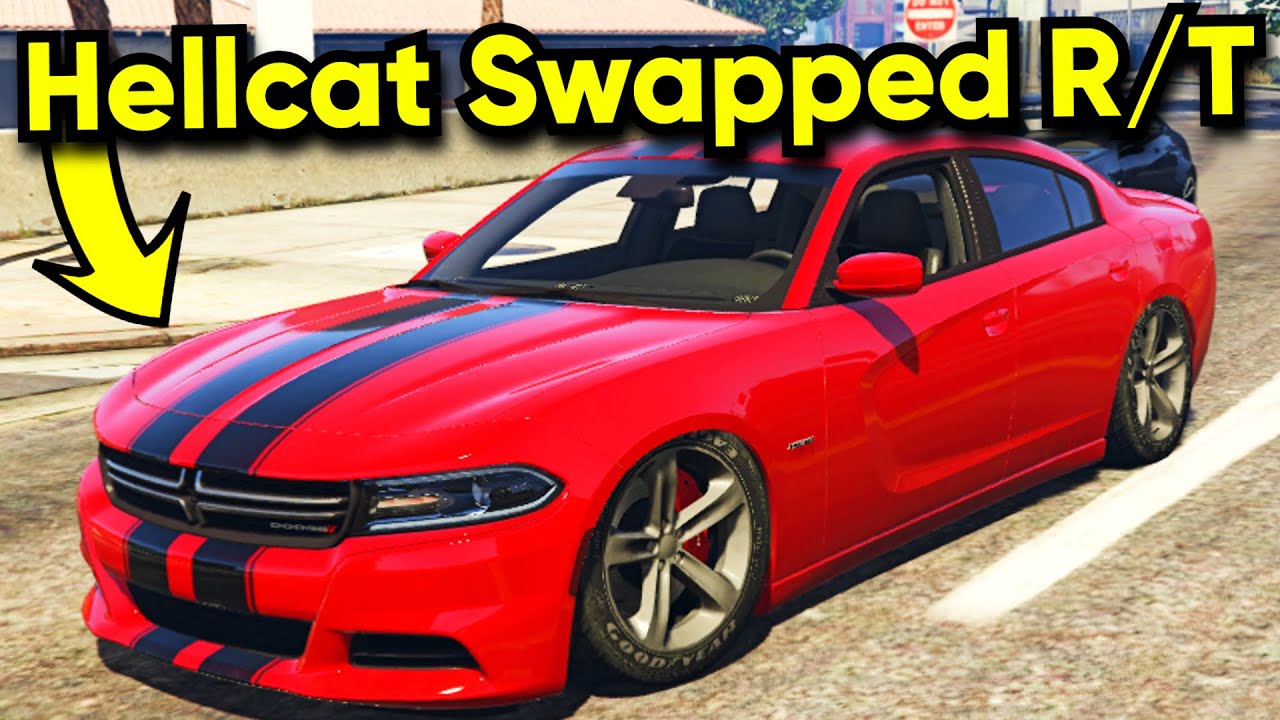 I Put A Hellcat Engine In My Dodge Charger R/T In GTA 5 RP! - YouTube