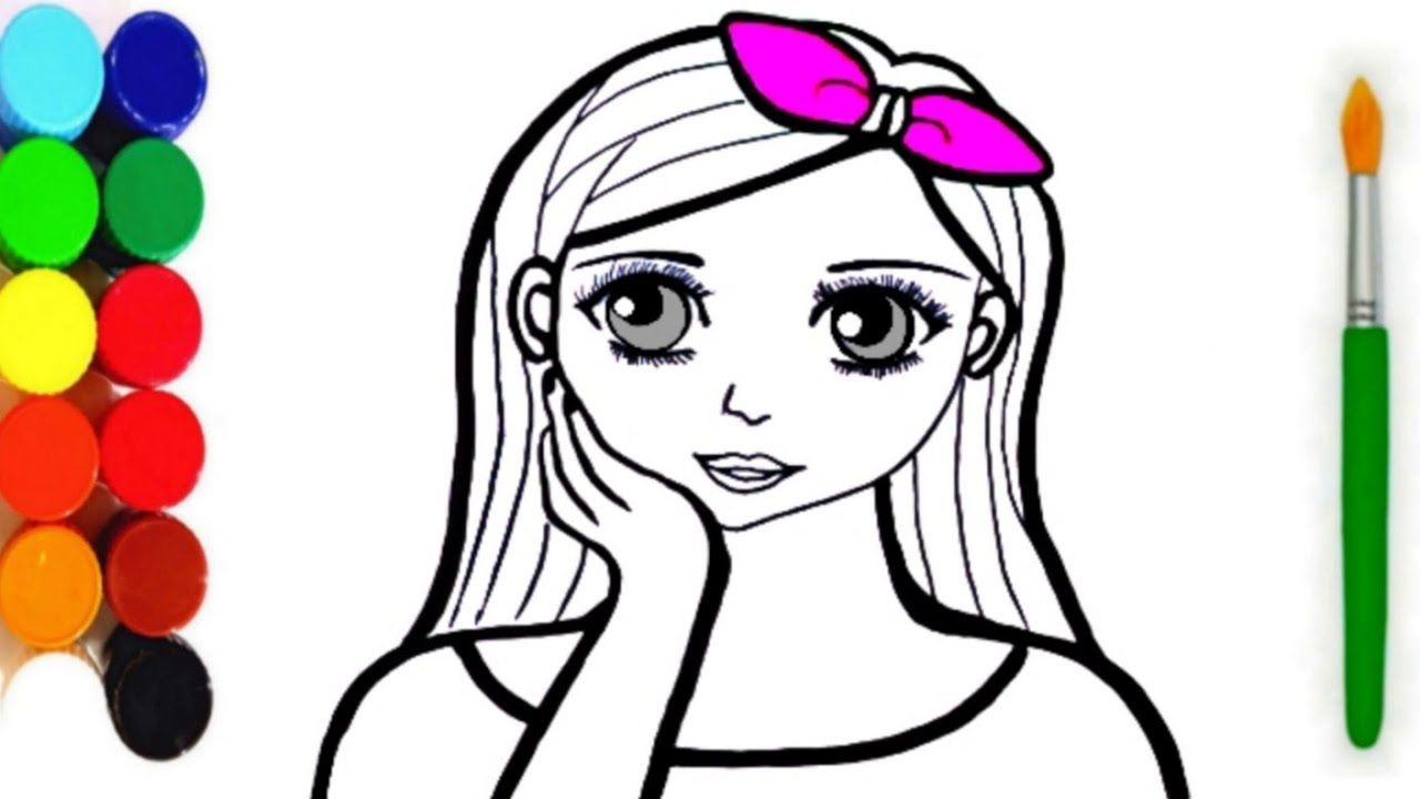 How to draw a doll 😍 step by step | Doll drawing and Coloring | Doll ...