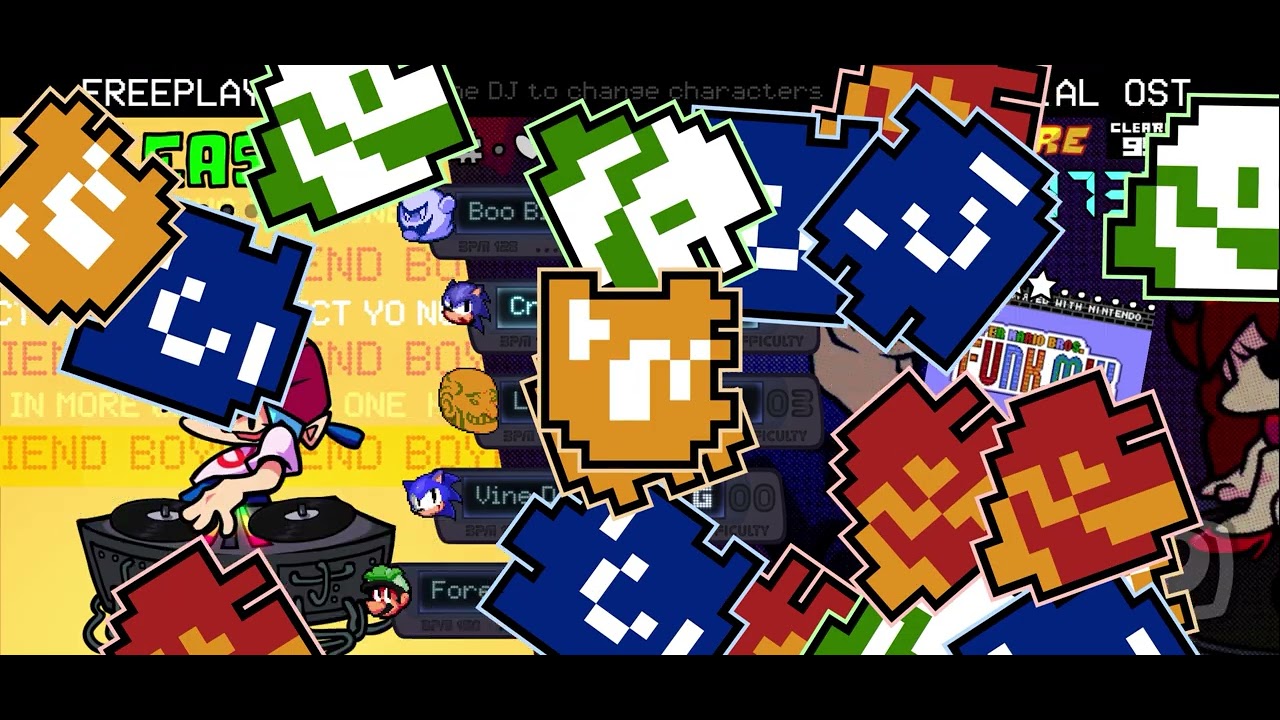 Jugando fnf mobile súper Mario bros funk mix all stars Sonic levels ...