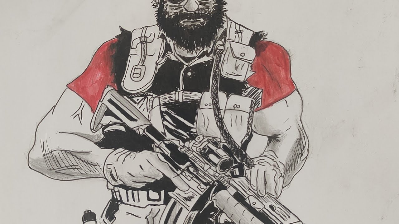 elite soldier drawing #1 - YouTube