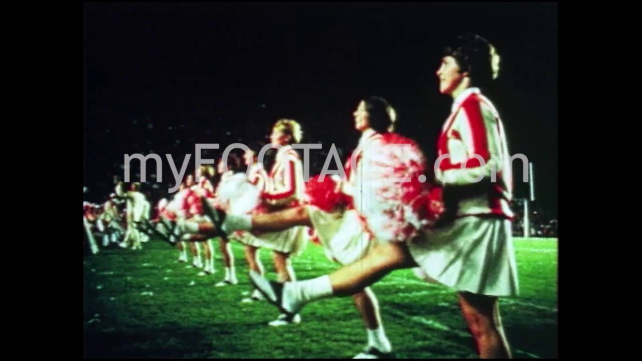 1950s Cheerleaders and Sports Fans in an Stadium - YouTube