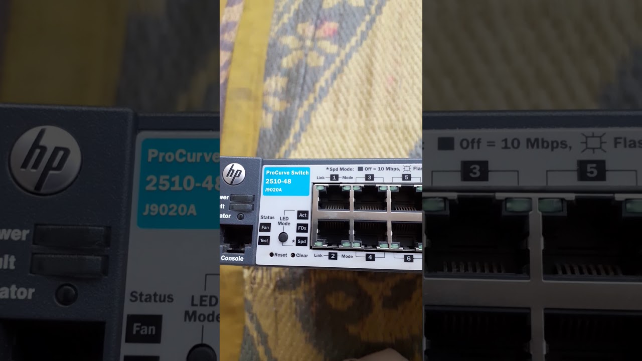 hp procurve Switch 2510-48 j9020a - YouTube