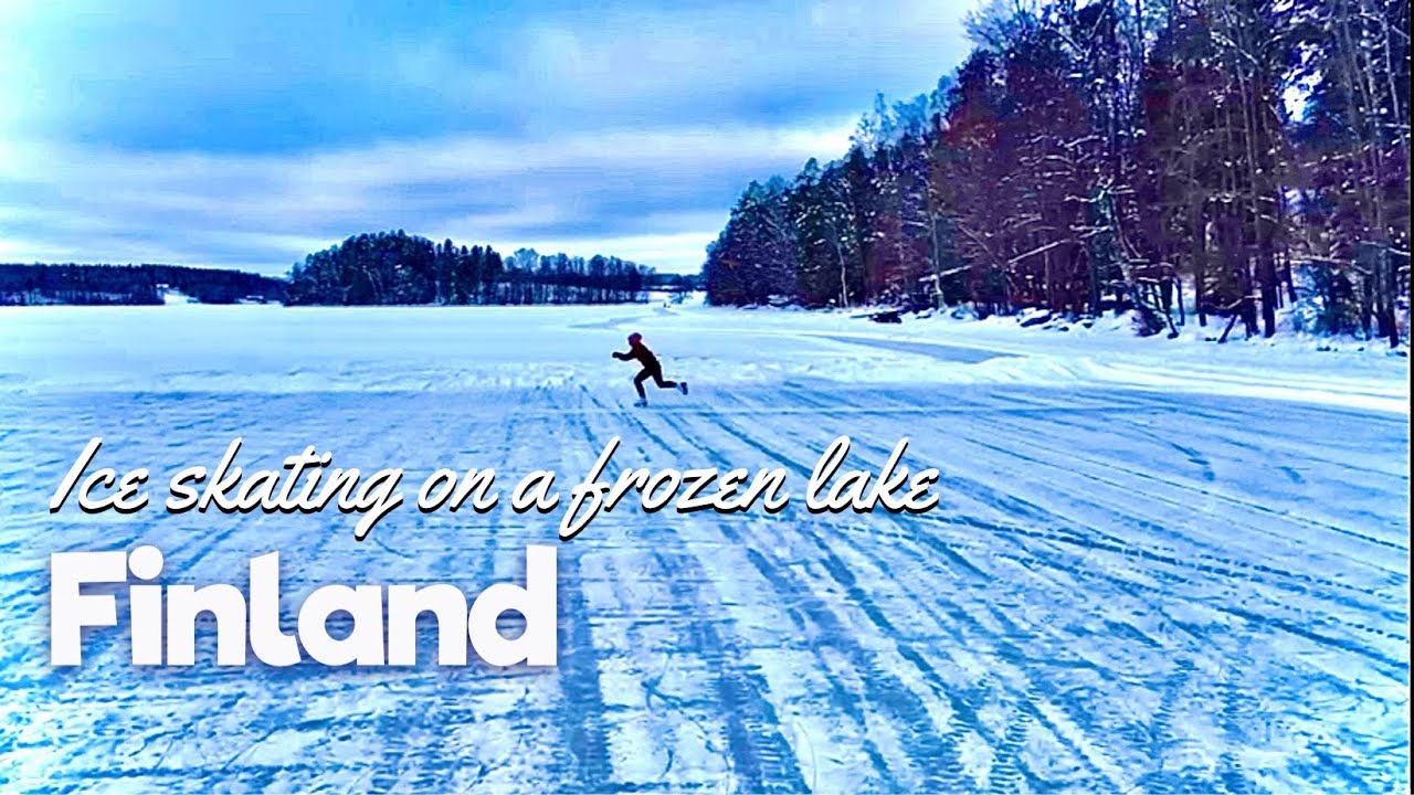 Finland 🇫🇮: Ice skating on a frozen lake - YouTube