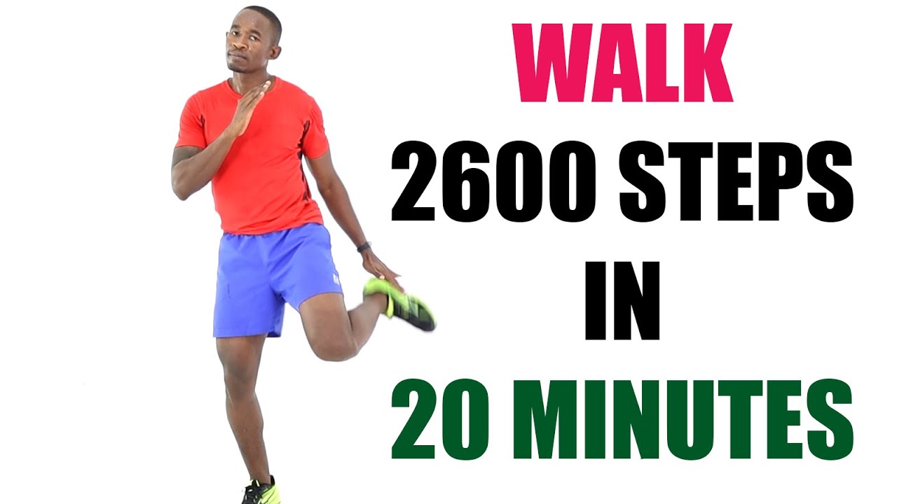 Walk 2600 Steps in 20 Minutes at Home/ Indoor Walking Workout 🔥 190 ...