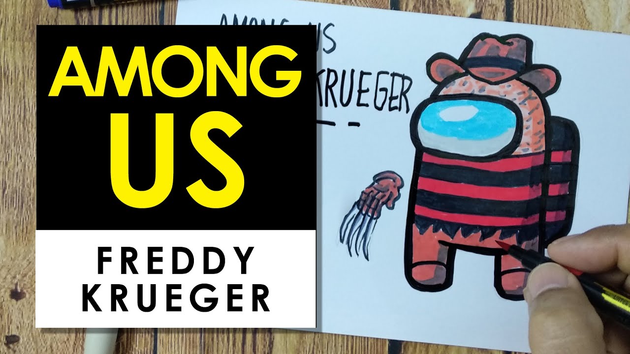 AMONG US FREDDY KRUEGER - HALLOWEEN SPECIAL - HOW TO DRAW (EASY ...