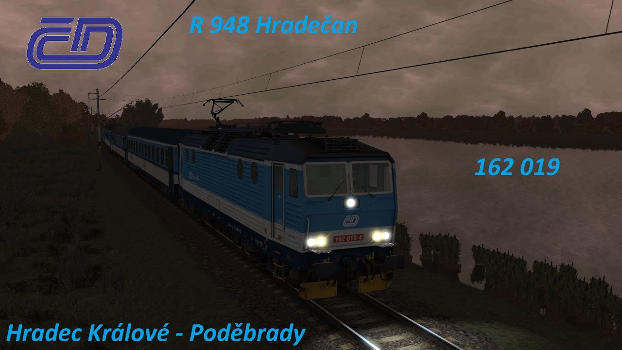 R 948 Hradečan [ Hradec Králové - Poděbrady ] [ 162 019 ] Railworks - YouTube
