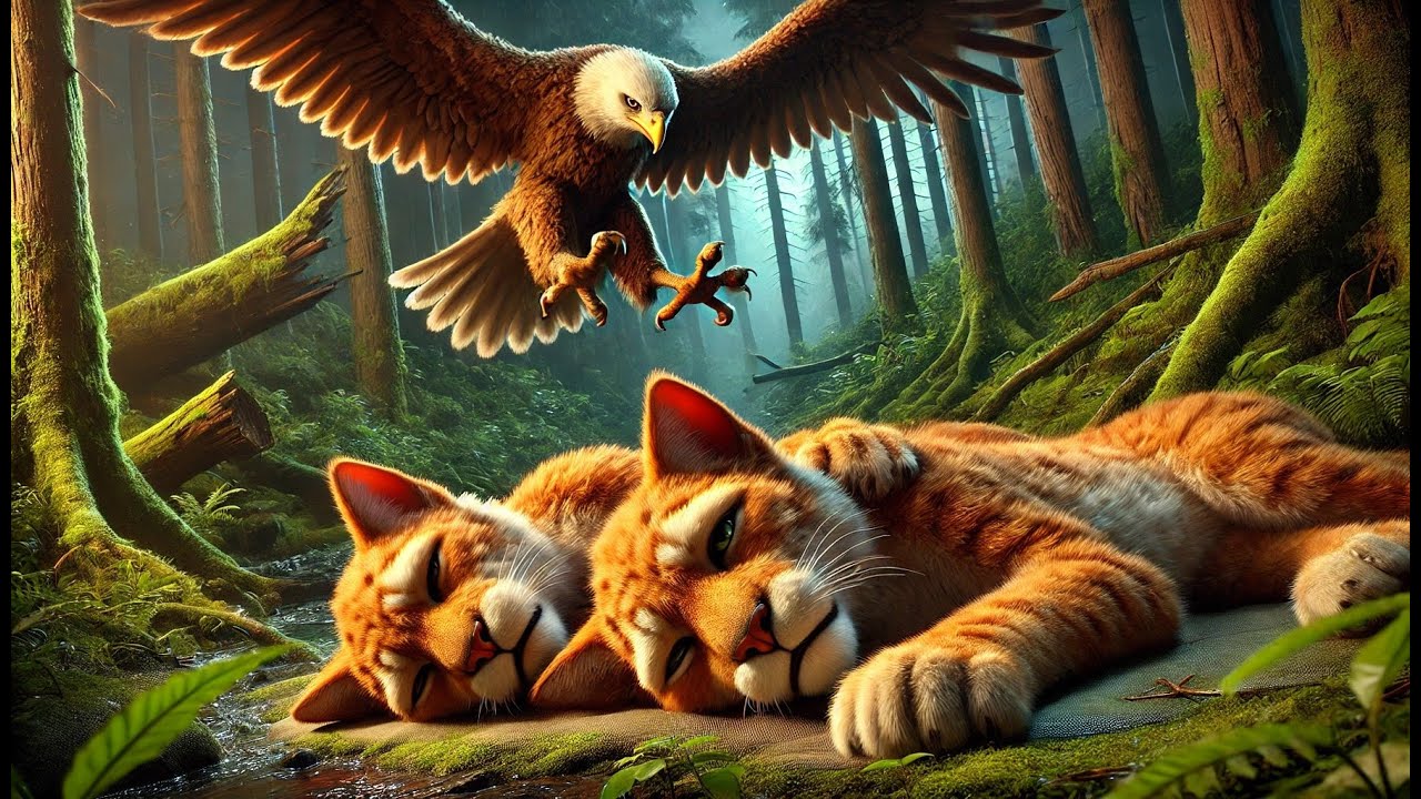 Daddy Cat Fights With Big Eagle And Saved His Kitten 😱💪#catstory #cat # ...