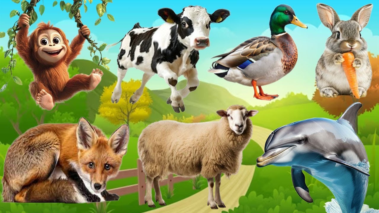 Love The Life Of Cute Animals Around Us: Elephant, Pig, Fish, Otter ...