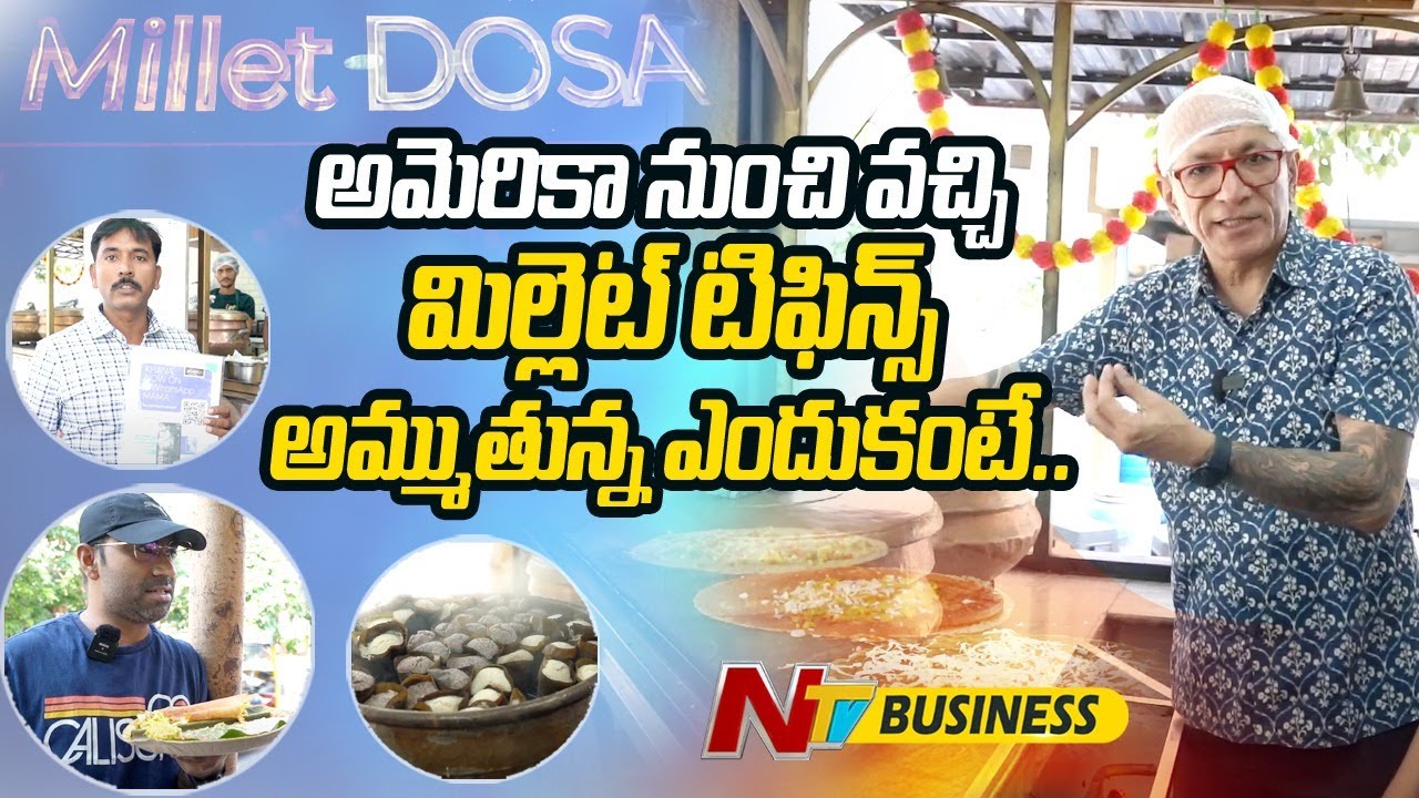 Man from USA provides best millet Tiffins store in Hyderabad | NTV ...