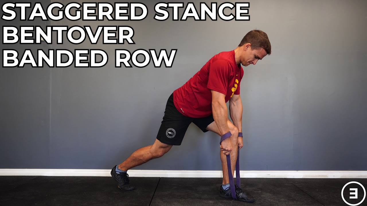 Staggered Stance Bentover Banded Row - YouTube