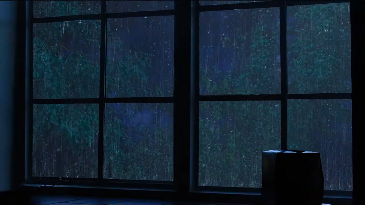 Rain & Thunder sounds on Window🪟Feel the Peace by the window with the ...