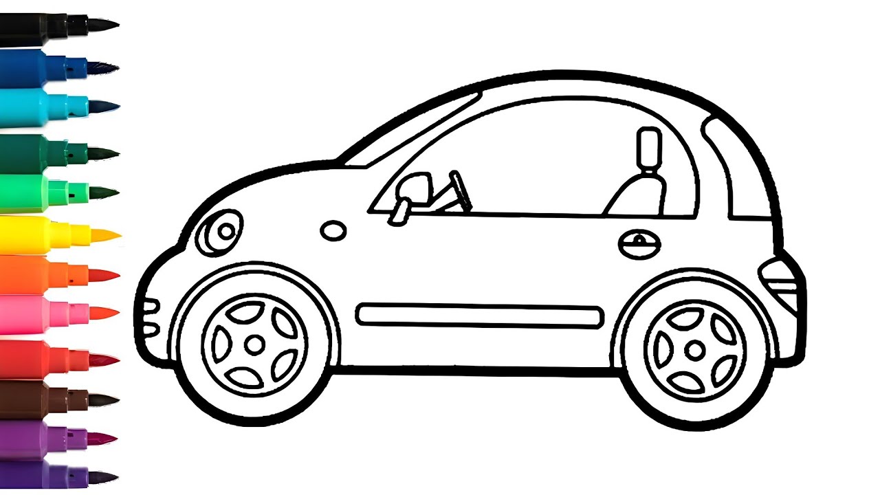 Car Drawing Easy Step by Step | How to Draw Car for Kids | Car Drawing ...