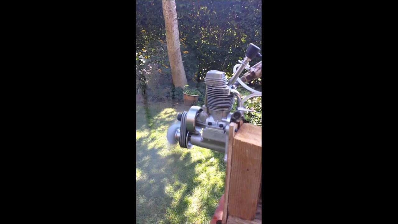 Geared four stroke OS FS-120 - YouTube