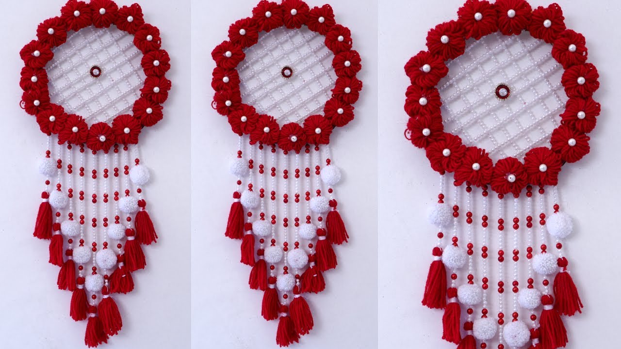 DIY Wall Hanging Out of Wool !!! DIY Easy Room Decor Idea!! Home ...