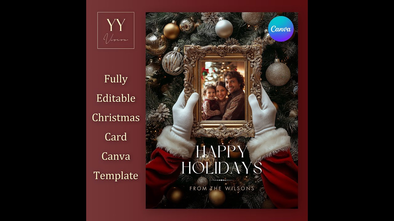 Santa Hands Holding Frame Canva Template Tutorial V1 - YouTube