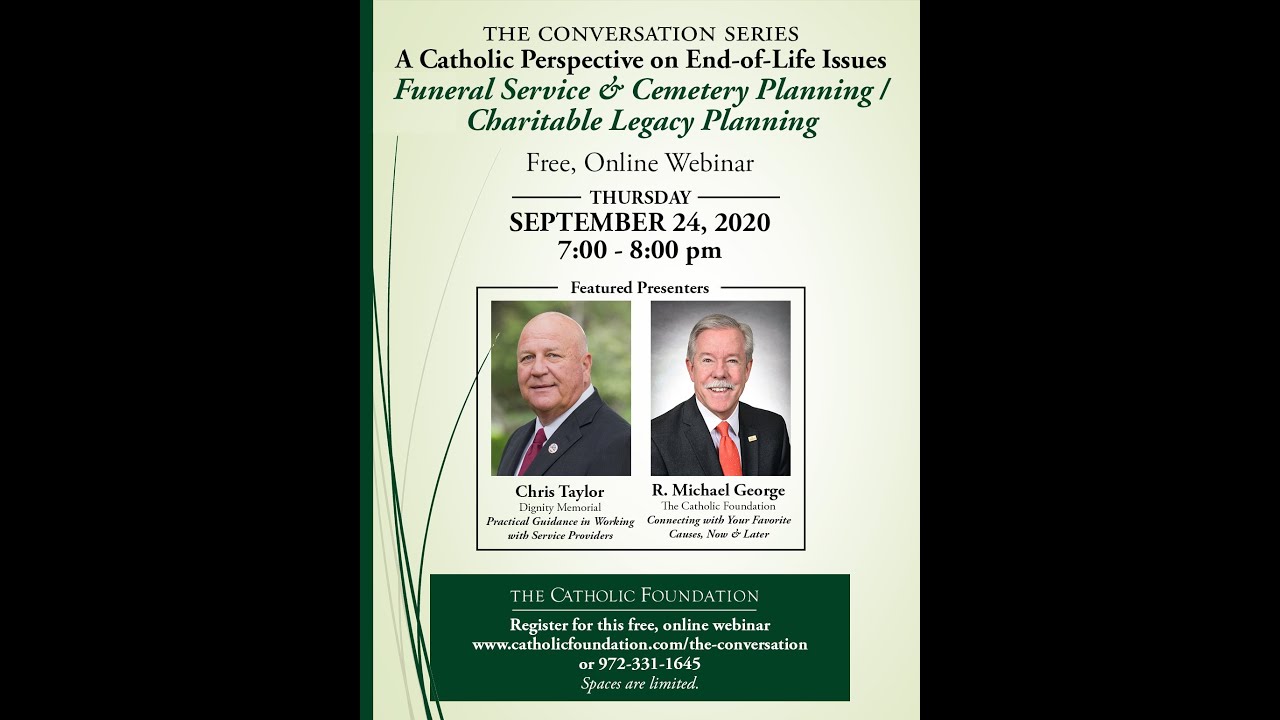 End-of-Life Webinar 4 of 4 / Funeral and Cemetery Planning & Charitable ...