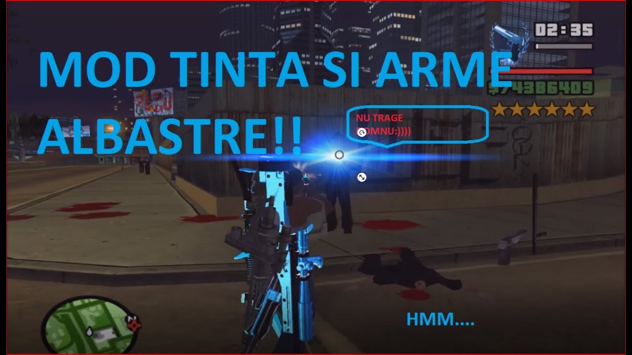 Mod arme albastre si tinta pentru sa-mp - YouTube