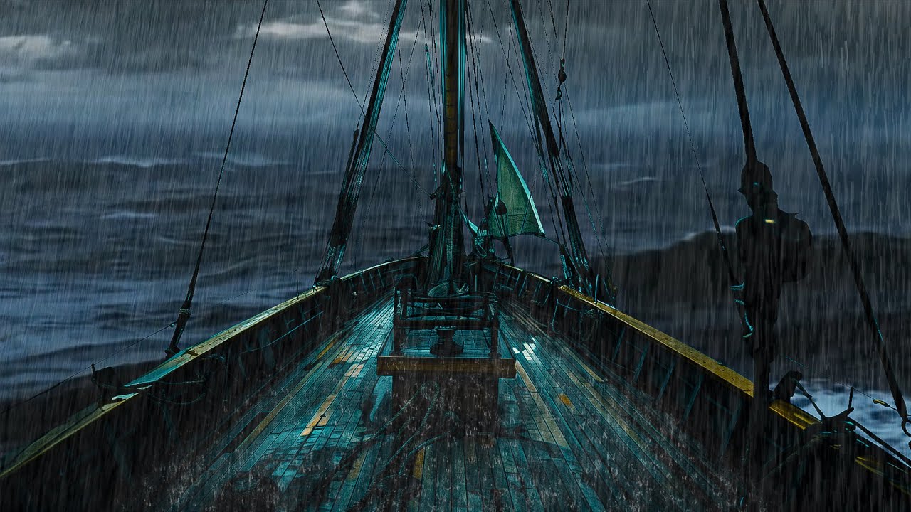 🔴 Soothing Sea ASMR: Gentle Rain and Ocean Waves on a Boat for Deep ...