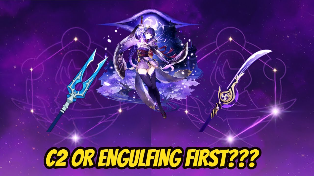 Raiden Shogun Burst Damage Comparison, C1 The Catch, C1 Engulfing, C2 ...