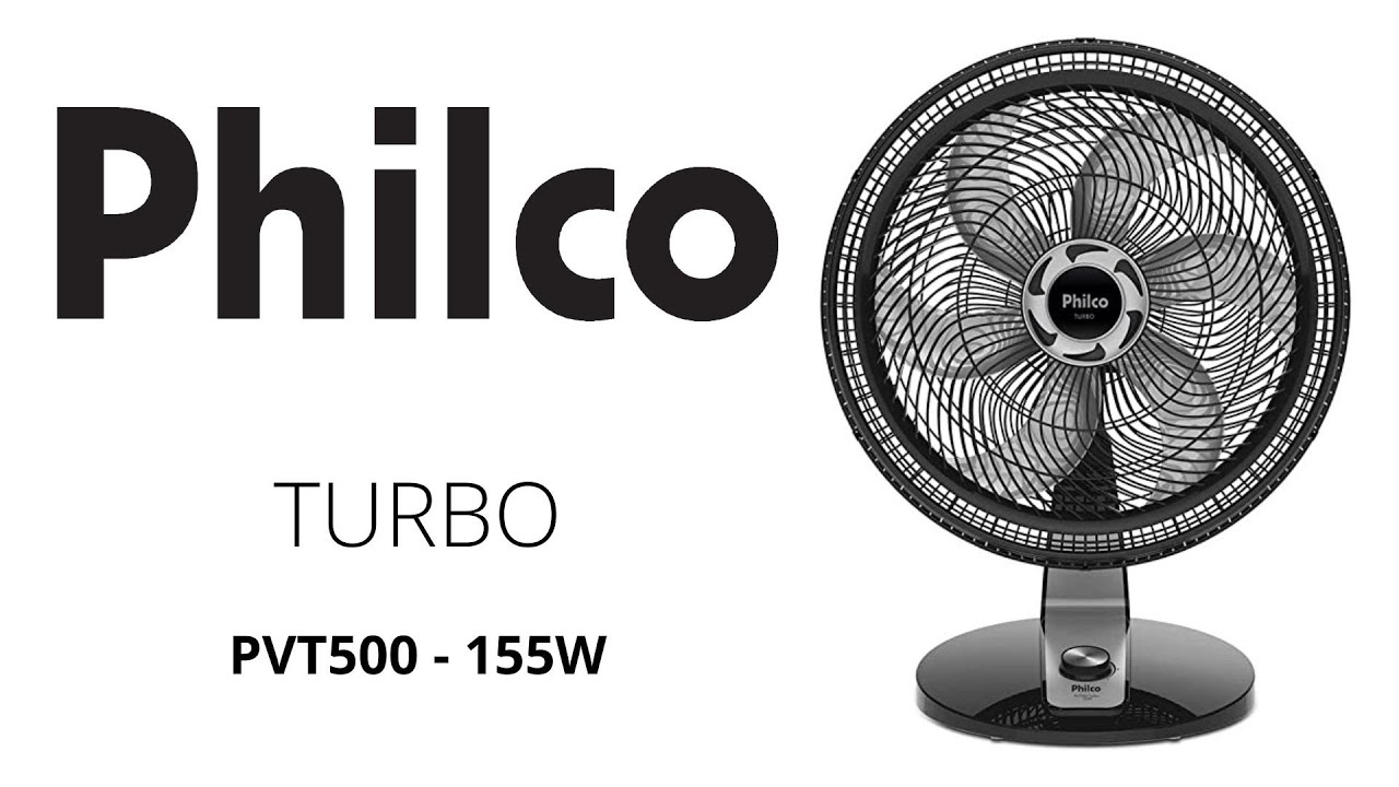 VENTILADOR DE MESA PHILCO - TURBO PVT500 155W. - YouTube