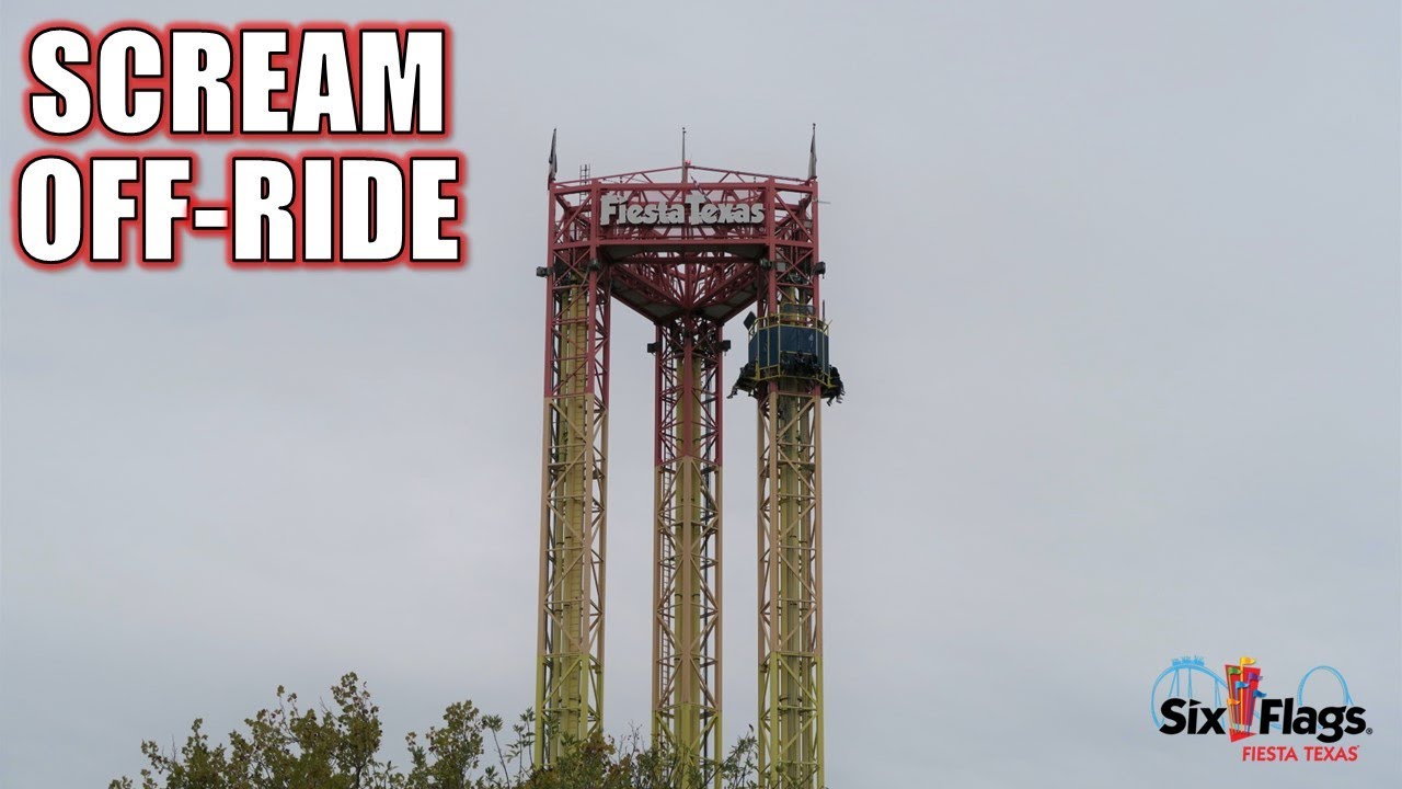 Scream Off-Ride Footage, Six Flags Fiesta Texas S&S Drop Tower | Non ...