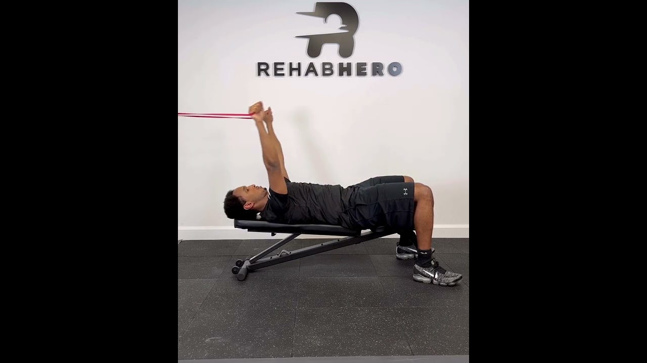 Supine Straight Arm Pulldown - how to strengthen the Lats at home - YouTube