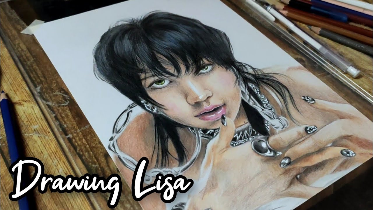 How I drew LISA (Rockstar)😍 time-lapse | Draw with May - YouTube