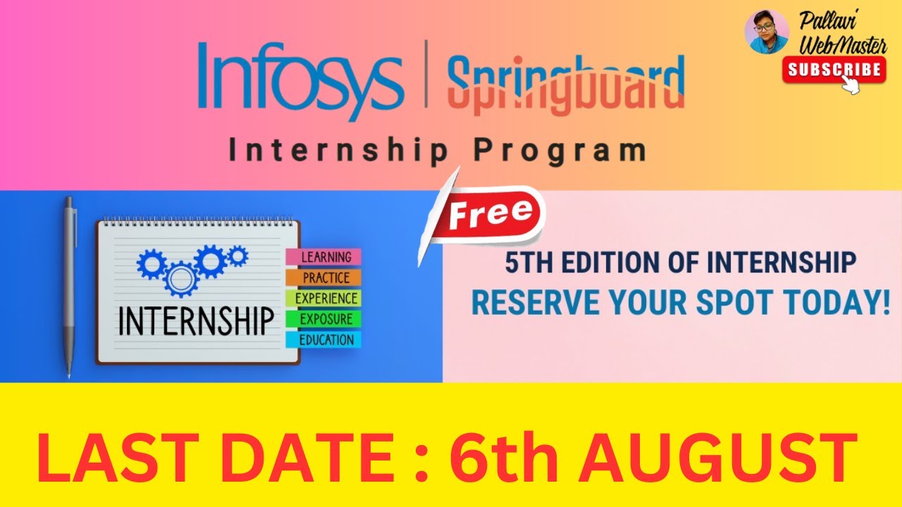 Infosys Springboard 5.0 Internship || Free Internship || Apply Now ...