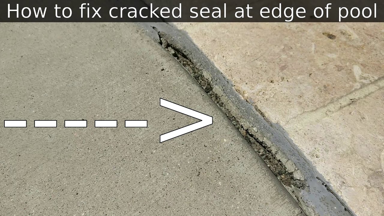 Quick Fix: Cracked and dry pool edge seal - YouTube