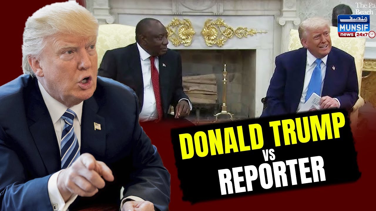 Donald Trump vs Reporter | Qatari Flight Question Par Tension! - YouTube