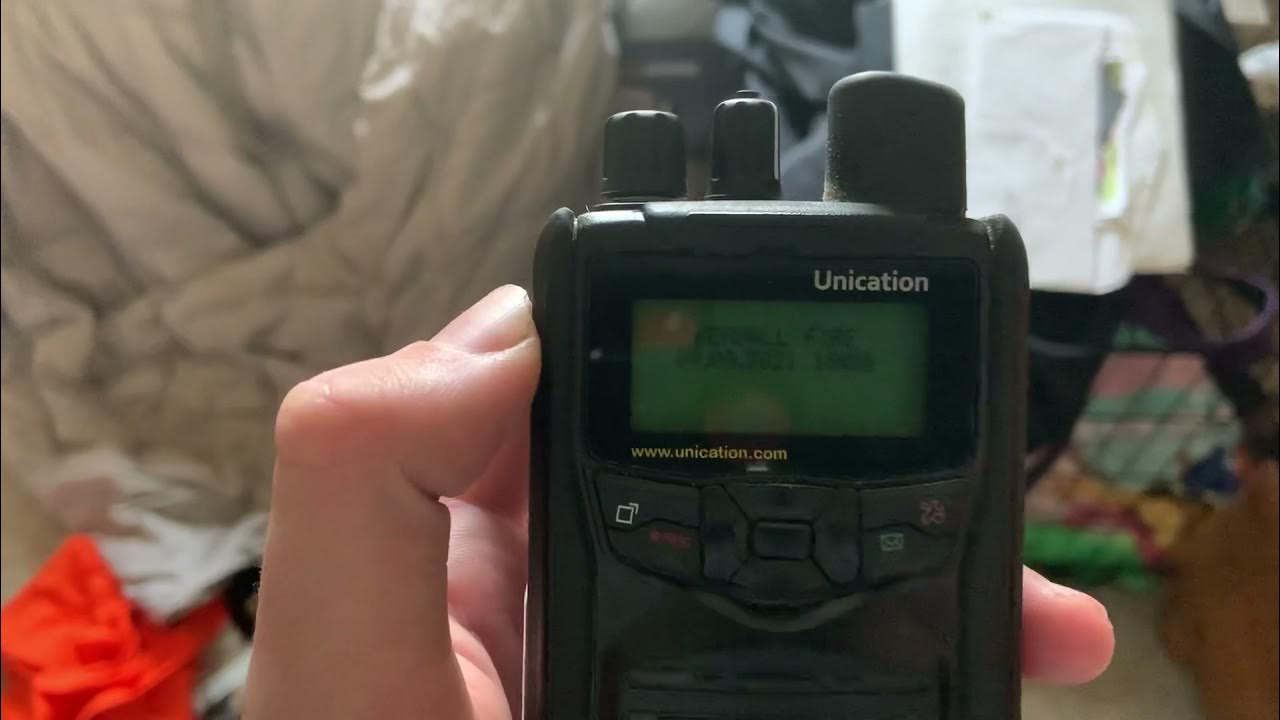 Unication g1 pager Kendall fire department pager test - YouTube