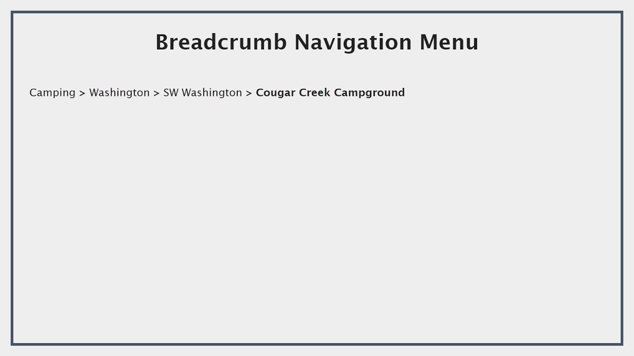 Style #Breadcrumb #Navigation Menus for Deeply Structured Websites ...