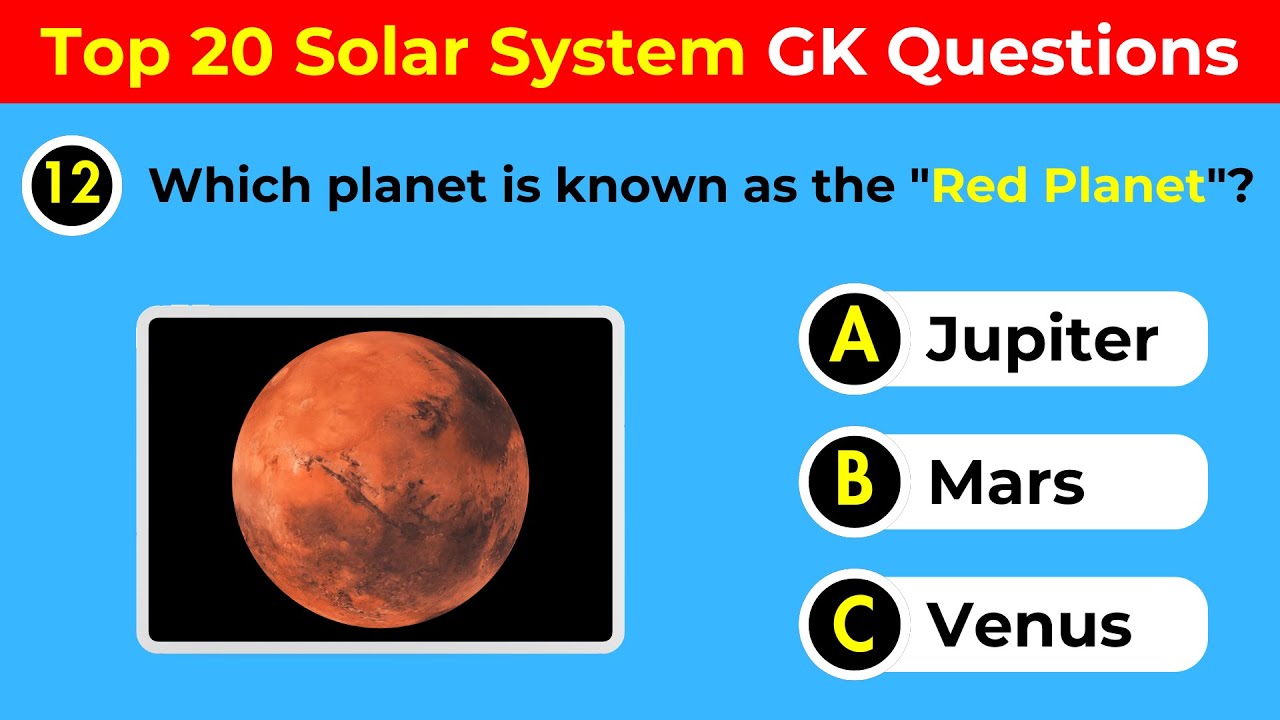 Top 20 Solar System GK Question and Answers | Solar system GK Questions ...