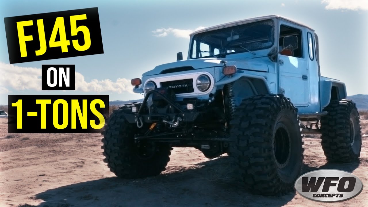 FJ40 Turned FJ45 on 1-Tons & 43's | Full Walk-Around - YouTube