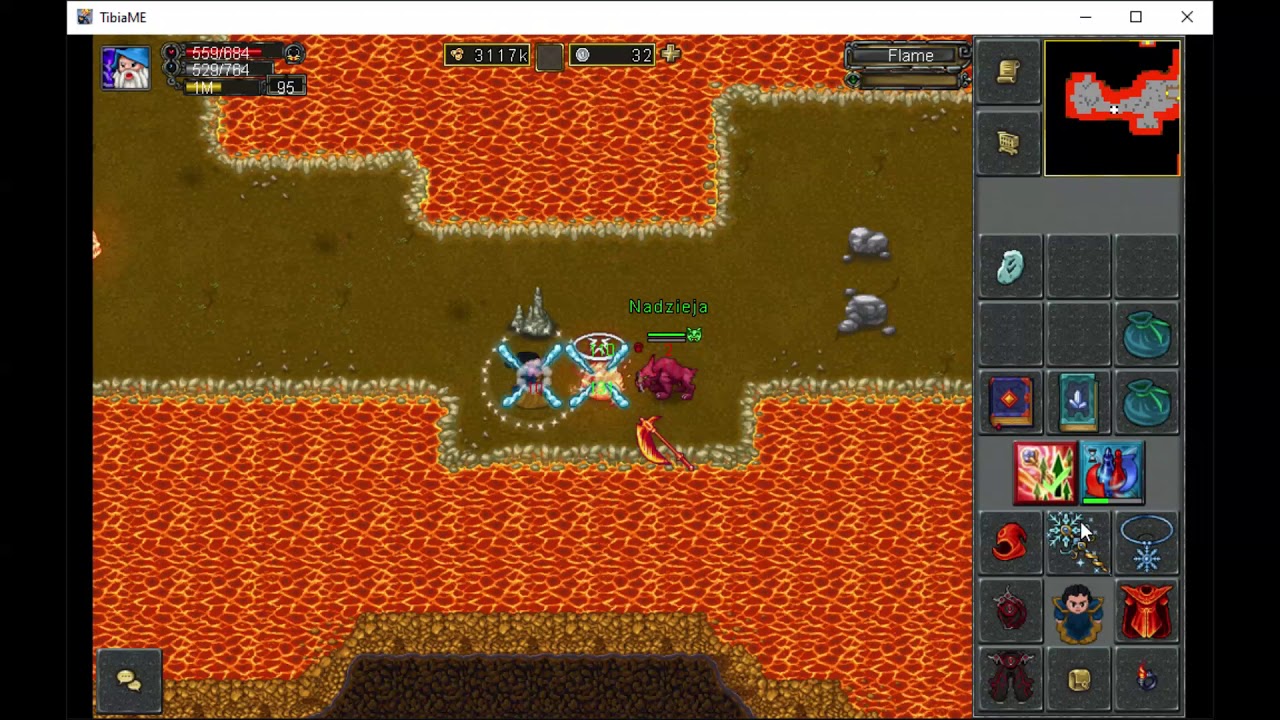 TibiaMe 95 WIz - FLame Dragon - YouTube
