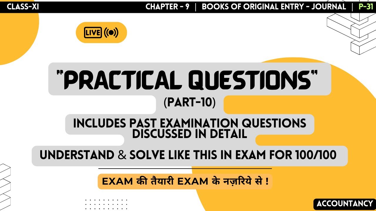 134 | Journal Entry | Practical Questions (P-10) Master Q's | Learn How ...