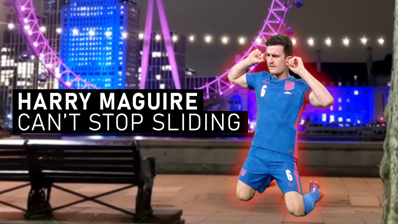 Harry Maguire can't stop sliding - YouTube