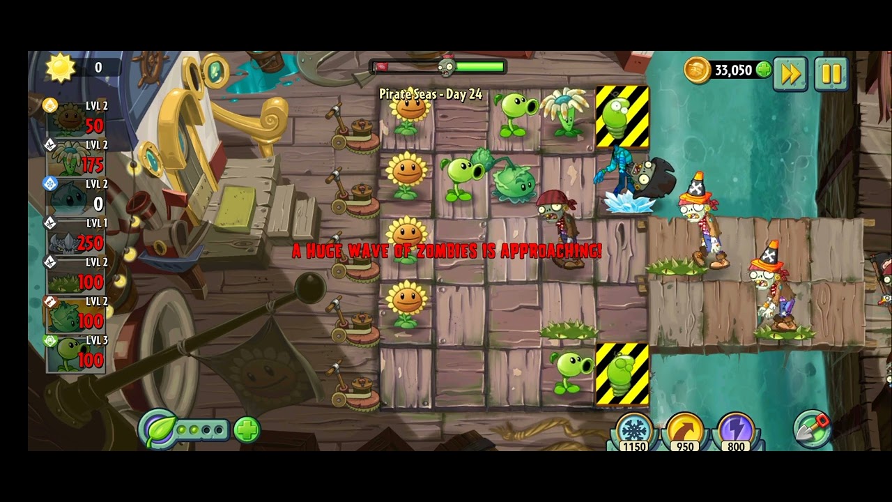 Base 2 Pirate Seas - Level 24 | Plants vs Zombies 2 | #gameplay #viral ...
