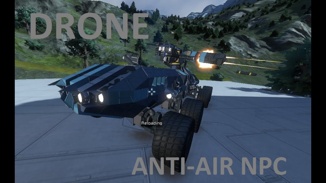 Space Engineers- NPC Anti Air Tank Drone - YouTube
