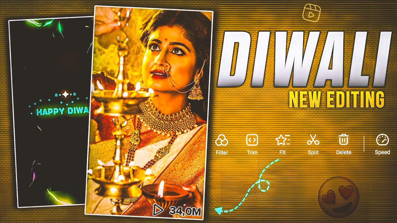 Diwali Video Editing Tutorial | Trending New Deepawali Video Editing ...