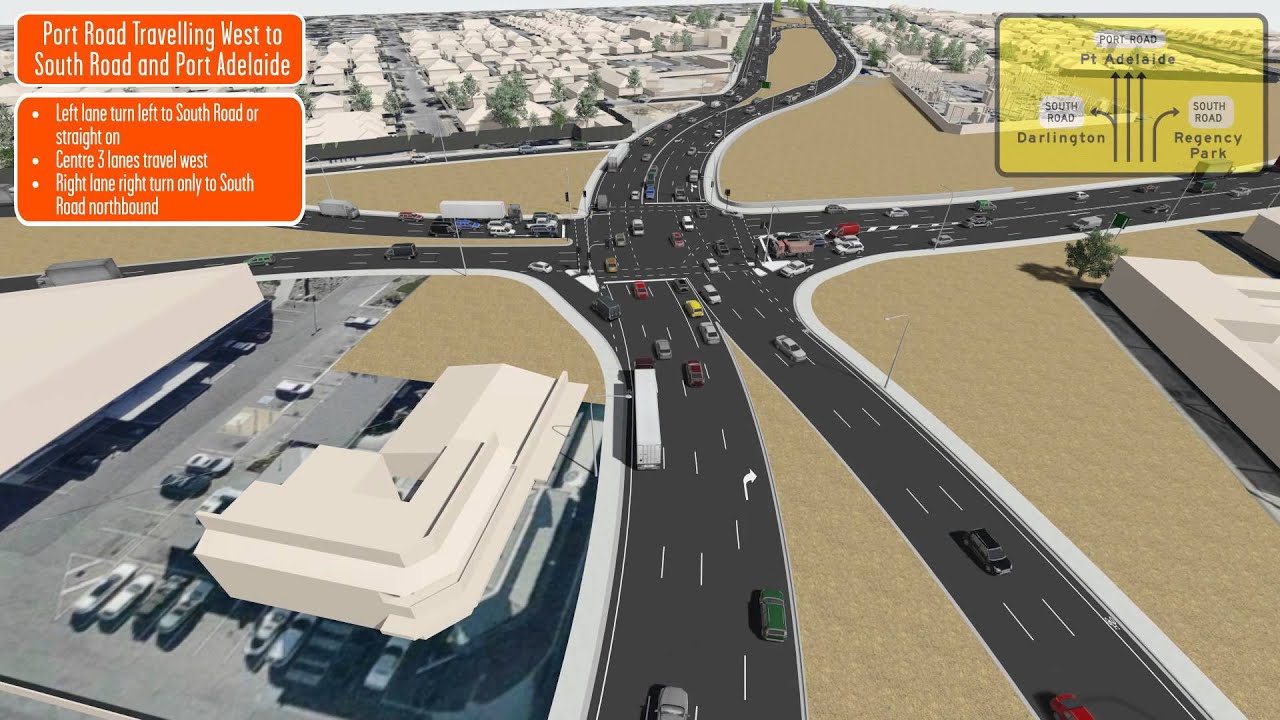 T2T Traffic switch Port Road travelling west to South Road and Port ...