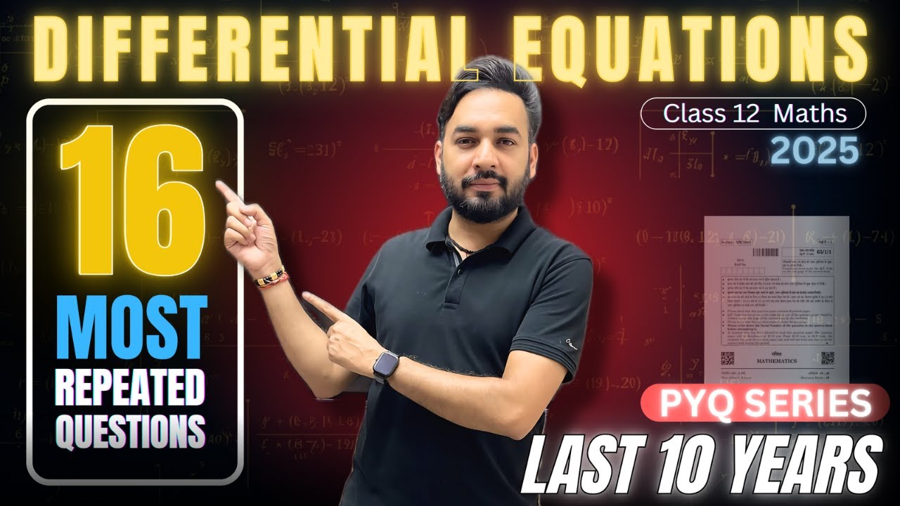Most Repeated 😱 & Expected Questions🔥Differential Equations Class 12 ...