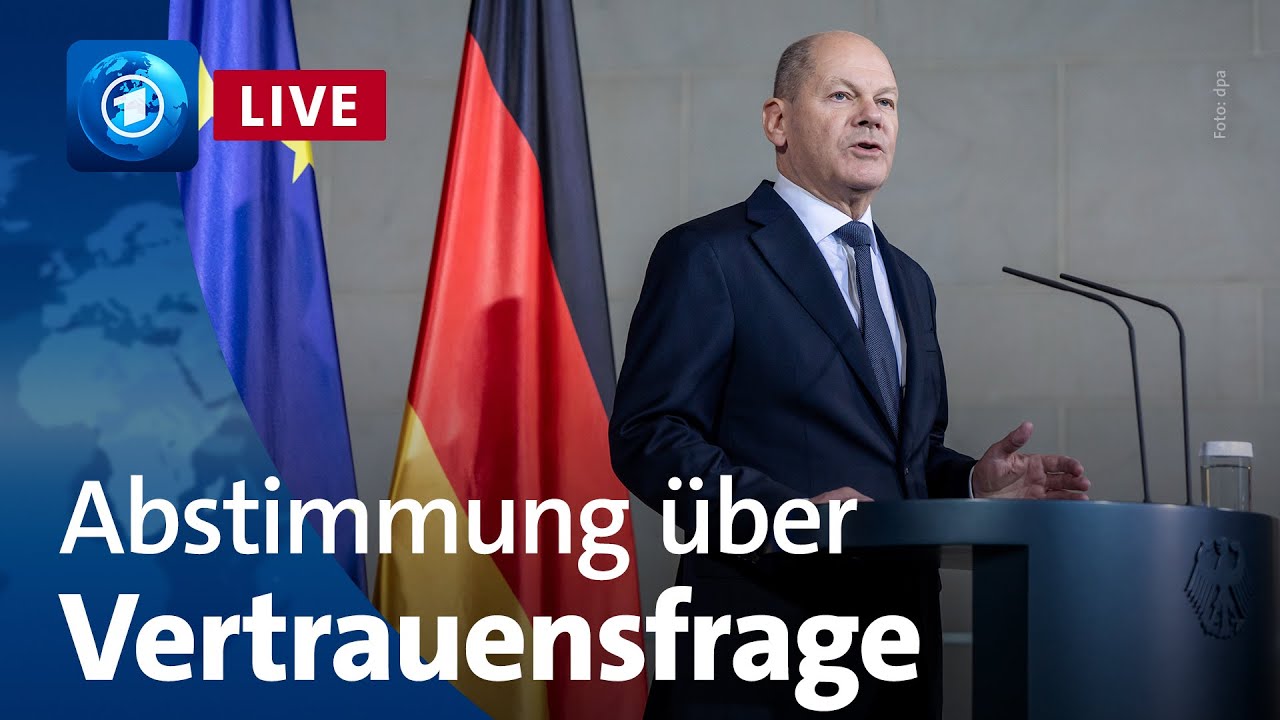 Bundestag stimmt über Vertrauensfrage von Bundeskanzler Scholz ab - YouTube