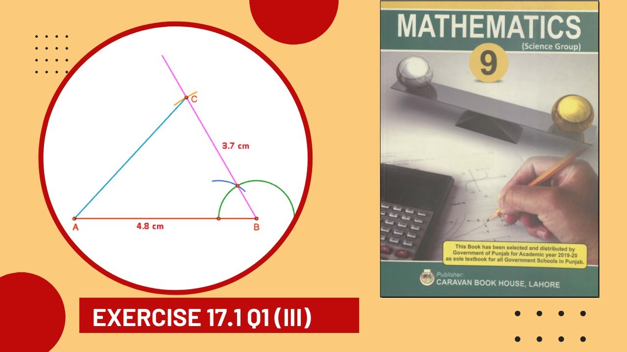 9th Class Mathematics Exercise 17 1 Q1(iii) #practical_geometry # ...