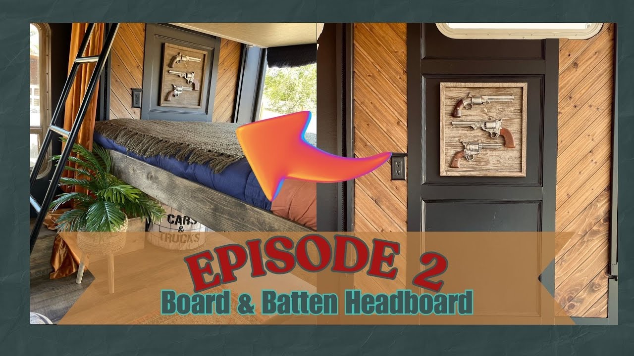 Toy Hauler RV Renovation Episode 2 - Creating a Board & Batten Feature ...