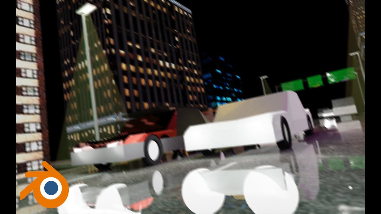 sports car rush (Blender Animation) - YouTube